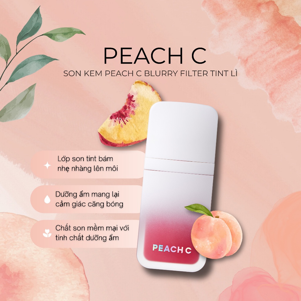 PEACH C Blurry Filter Tint is a smooth, matte mud lipstick that covers ...