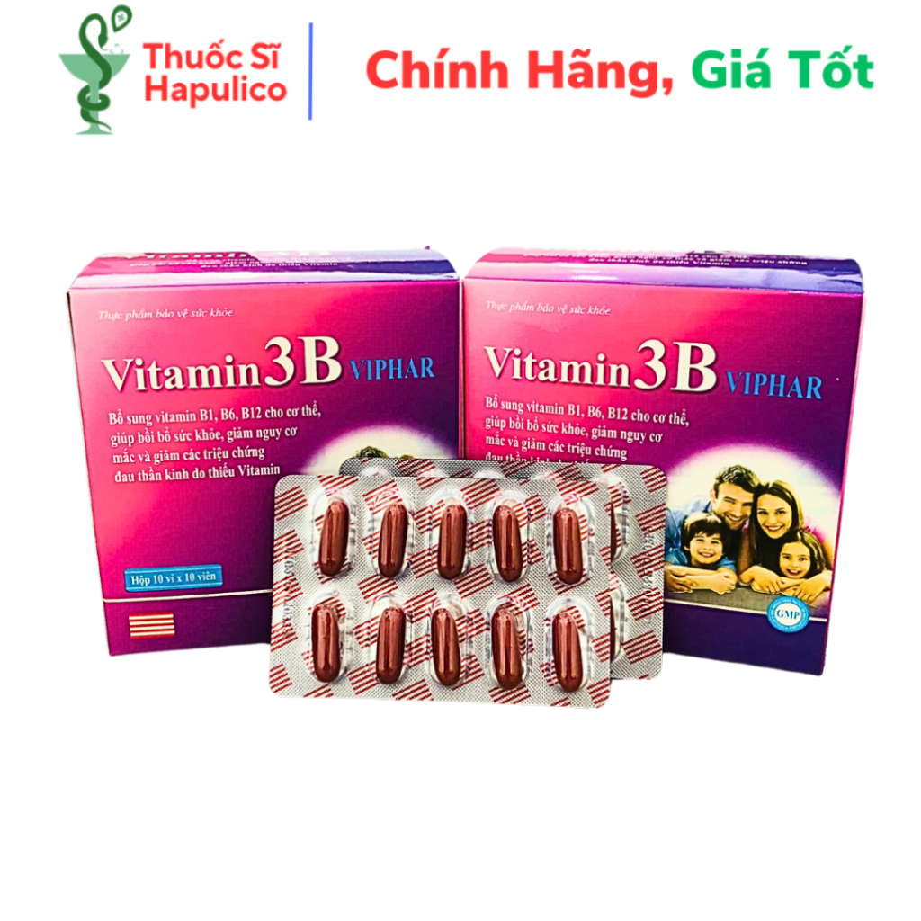 Viphar vitamin 3B Tablets Supplement vitamins B1, B6, B12 to help reduce symptoms of nerve pain ...