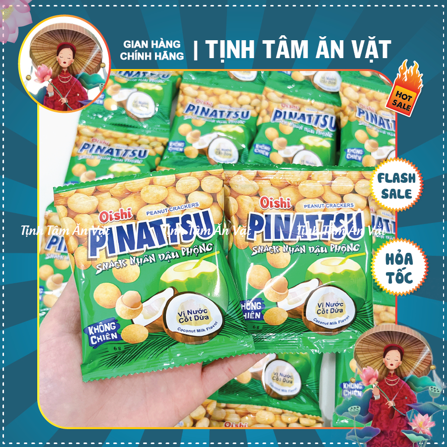 [COMBO 5 PACK] Oishi TINY Peanut Snack, Pinattsu peanuts coconut milk ...