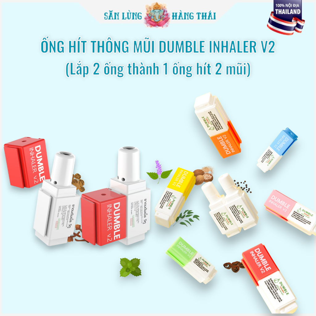 Dumble Inhaler V2 Nasal Decongestant Inhaler (Installing 2 Tubes into 1 ...