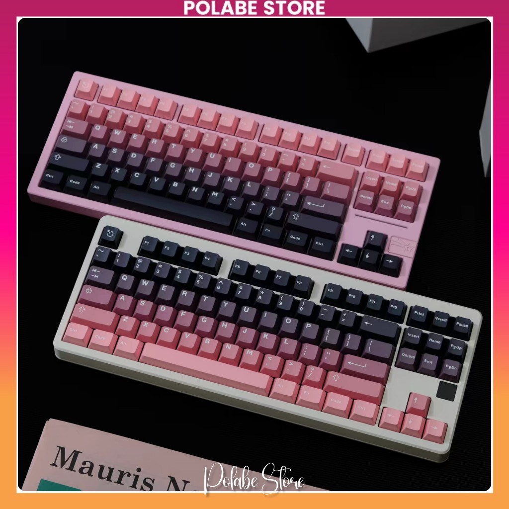 Keycap Aifei Gradient Pastel profile keycap Pyga double shot mechanical ...