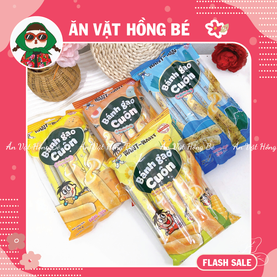 WANTWANT rice cake rolls - rice cakes filled with salted egg cheese ...