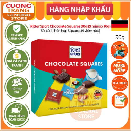 Ritter Sport chocolate box mixed paper box 90g | Shopee Singapore