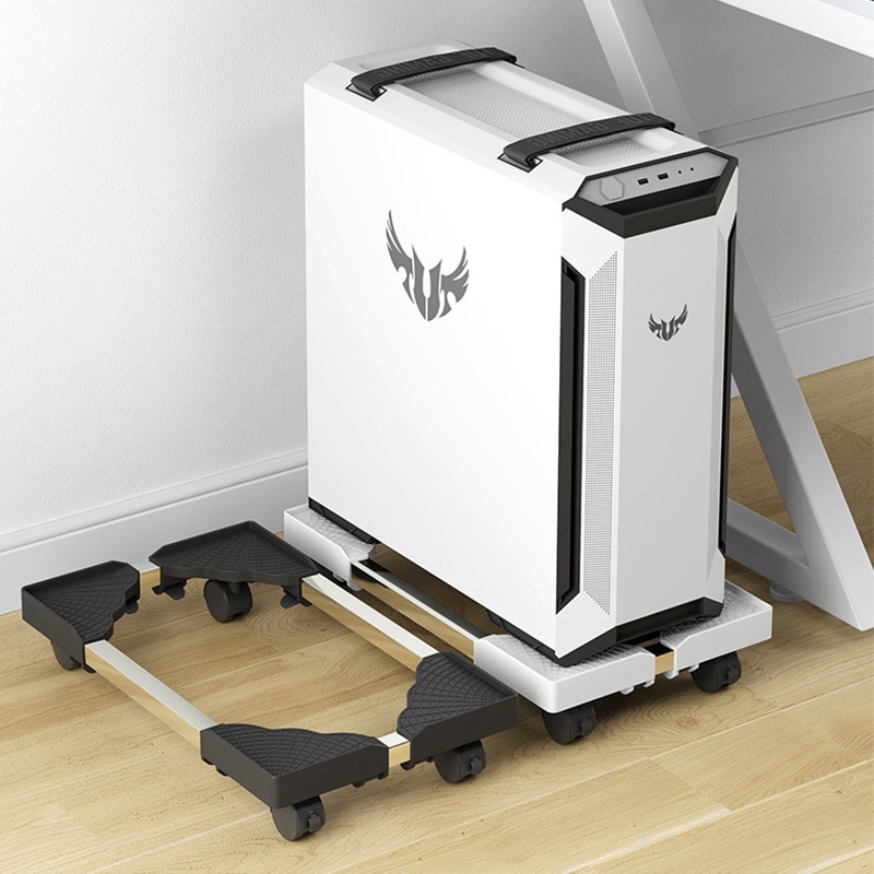 Computer CPU shelf Adjustable computer case shelf with wheels for ...