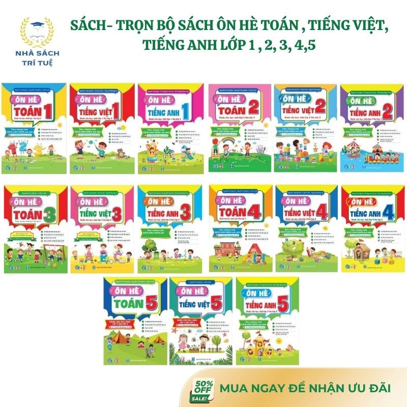 Book - Complete summer review set of Math, Vietnamese, English for ...