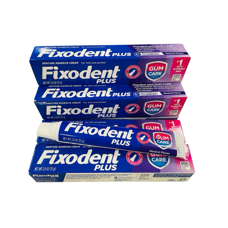 American Fixodent Plus Gum Care Denture Adhesive 57g | Shopee Singapore