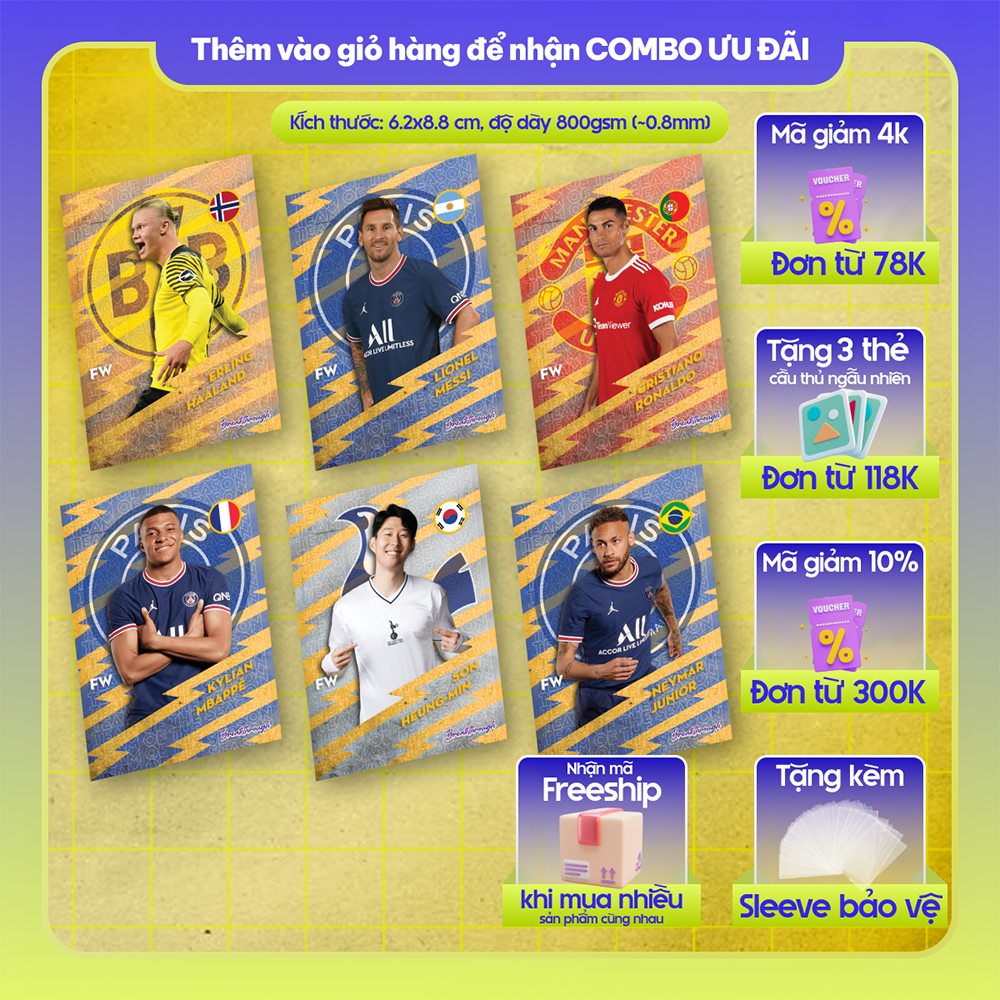 SKY BRTH TOTS Football Player Card | Messi Ronaldo Neymar Mbappe Di ...