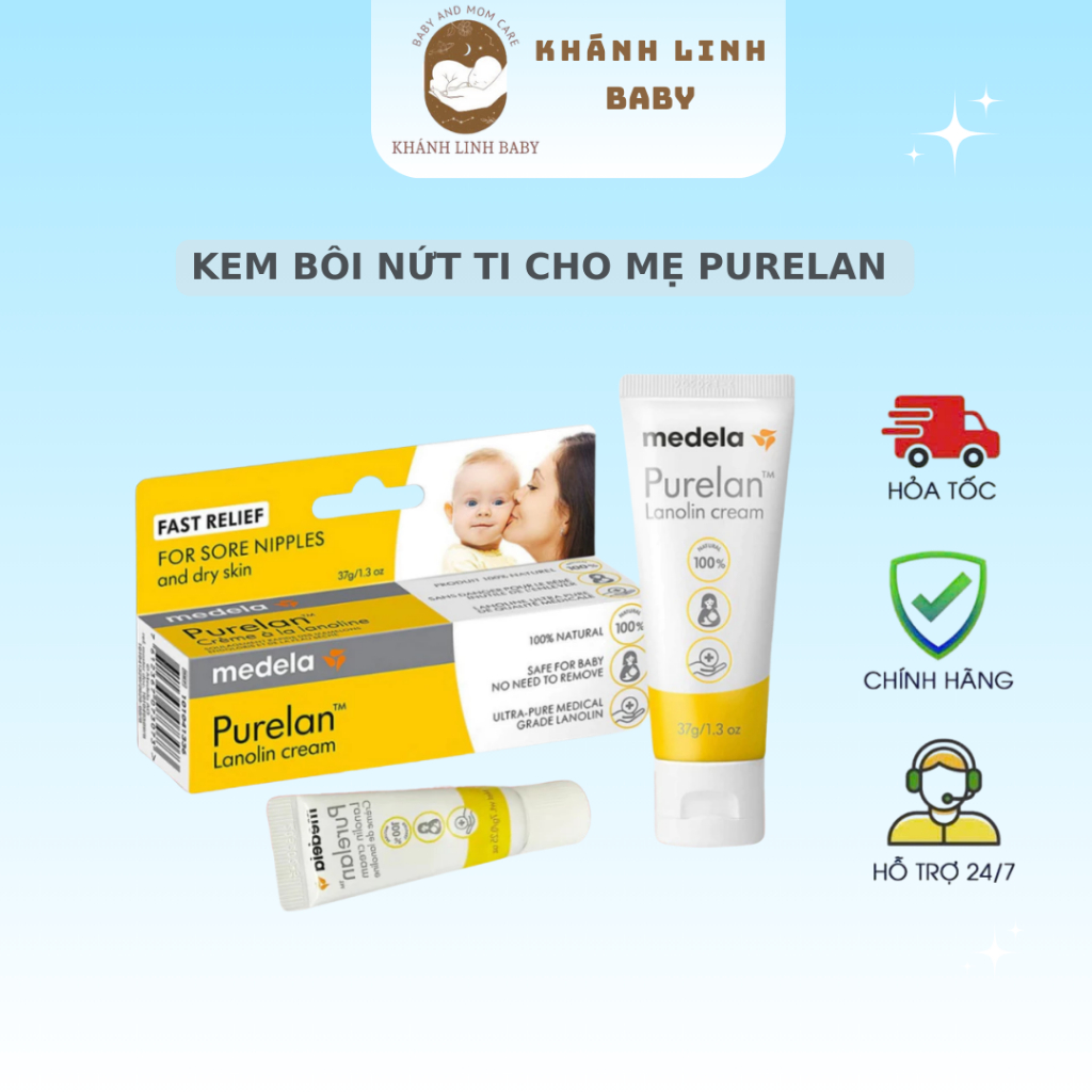 Medela Purelan cracked nipple cream 37g & 7g sheep fat extract, safe ...