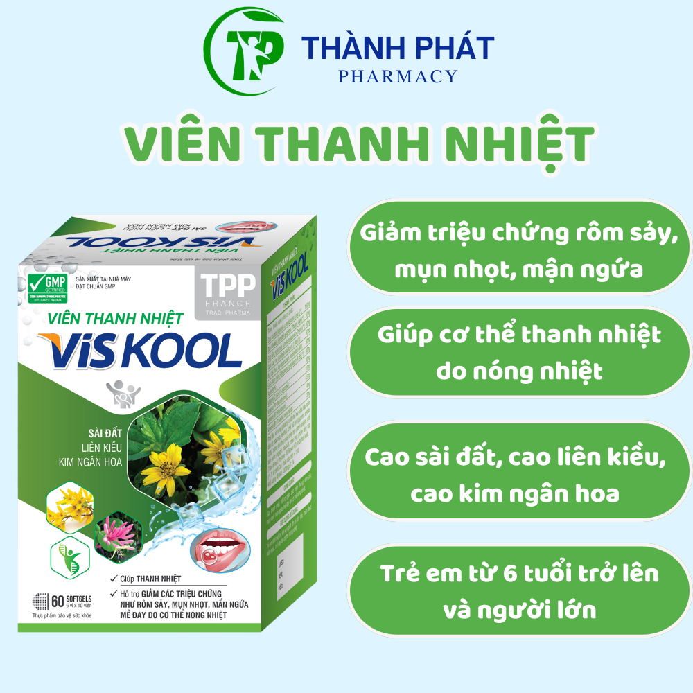 VIS KOOL TPP heat clearing tablets - Supports symptoms of heat rash ...