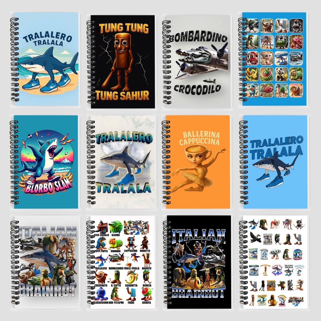 Notebook A5 A6 Memes brainrot traplalero tralala tosssing sahur ...