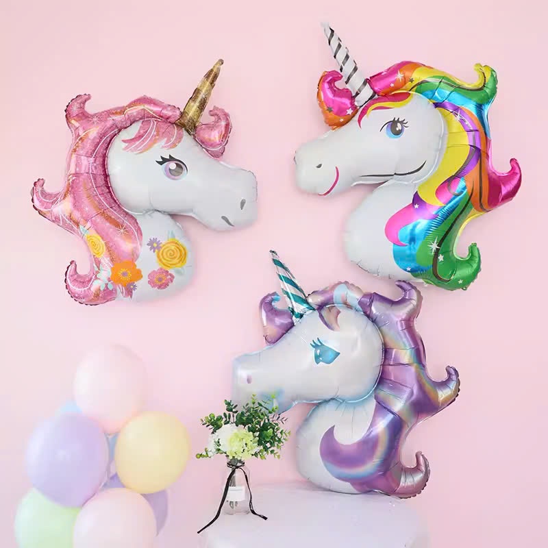 ALUMINUM PONY HORSE BALLOON DECORATION BIRTHDAY BALLOON SET, FOR KIDS ...