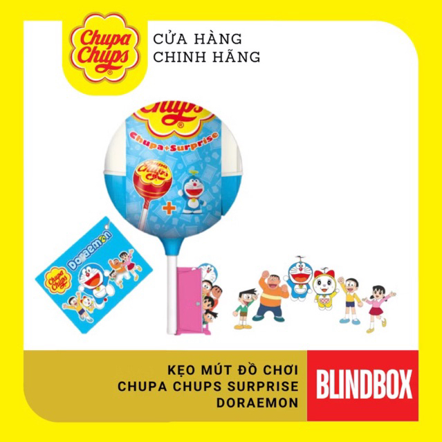 Chupa Chups Doraemon blind box lollipop Strawberry flavor | Shopee ...