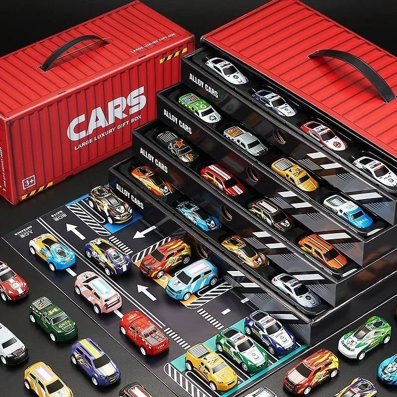 Model Includes 48 Alloy Sports Cars with Race Track Inside Container ...