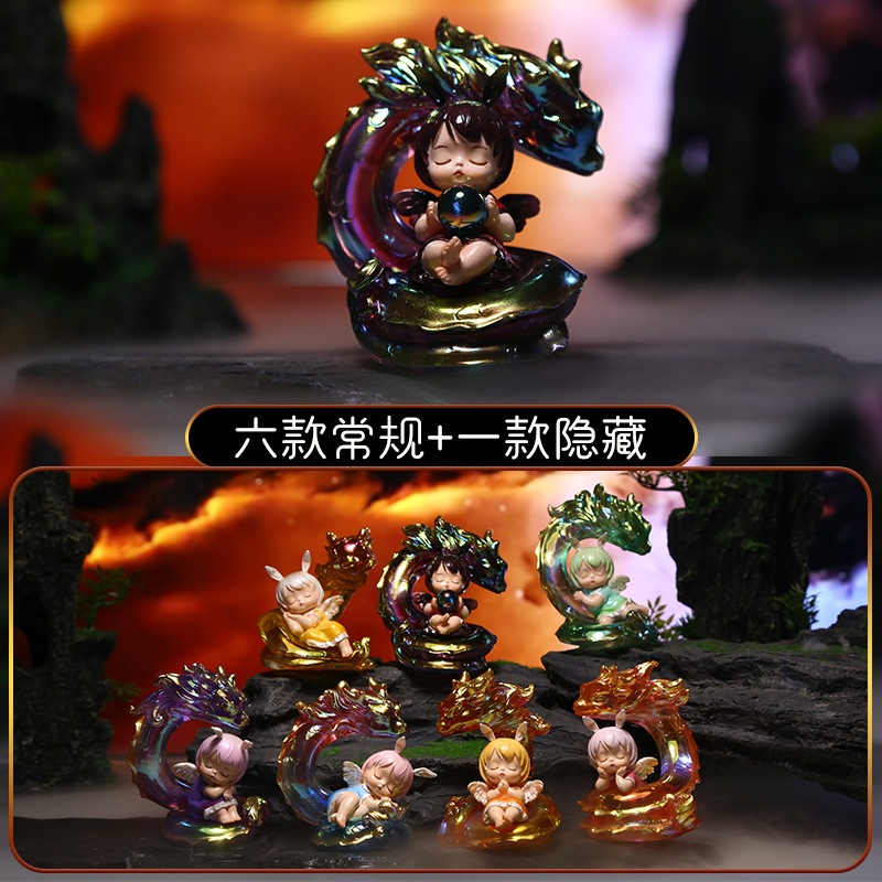 Blindbox Guardian Dragon Annie and Piyo & Yopi - Transparent Effect ...