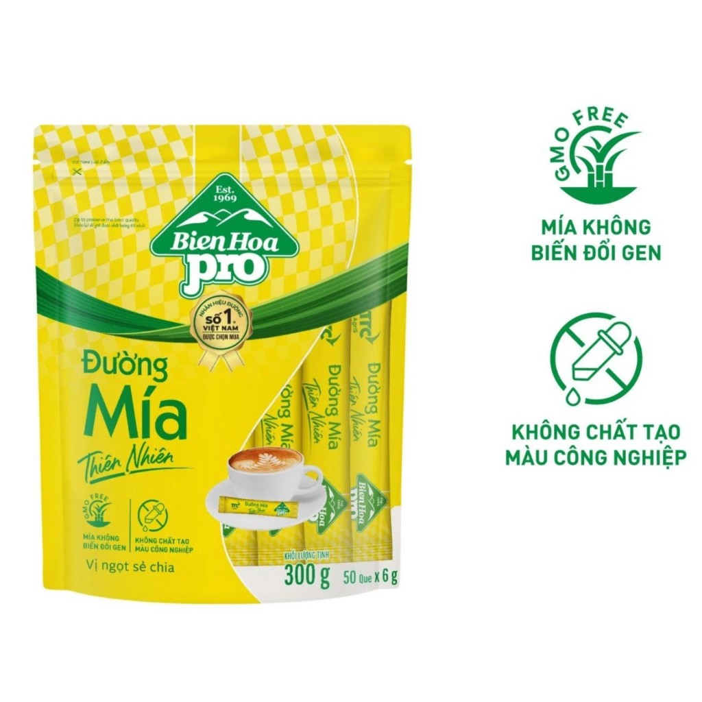 GOLD bag 300gr / 50 Sticks -- BIEN HOA NATURAL Sugar Cane Sugar Sticks ...