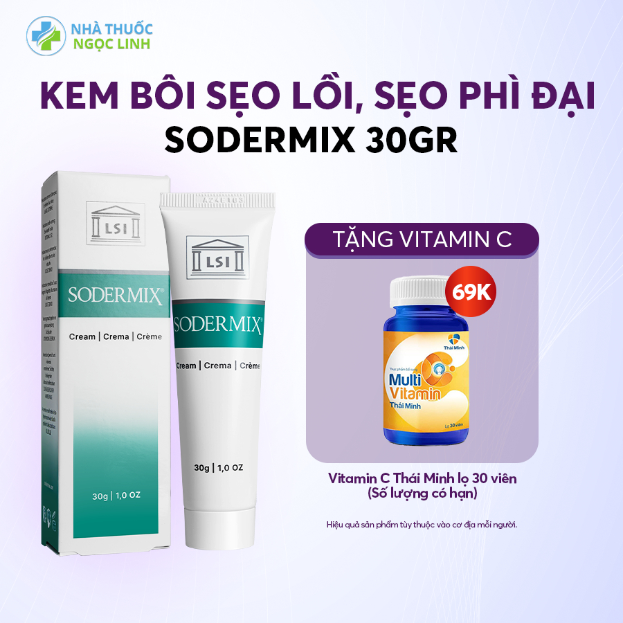 Sodermix Keloid Scar Cream 30g, Free Vitamin C, Supports Reduction of ...