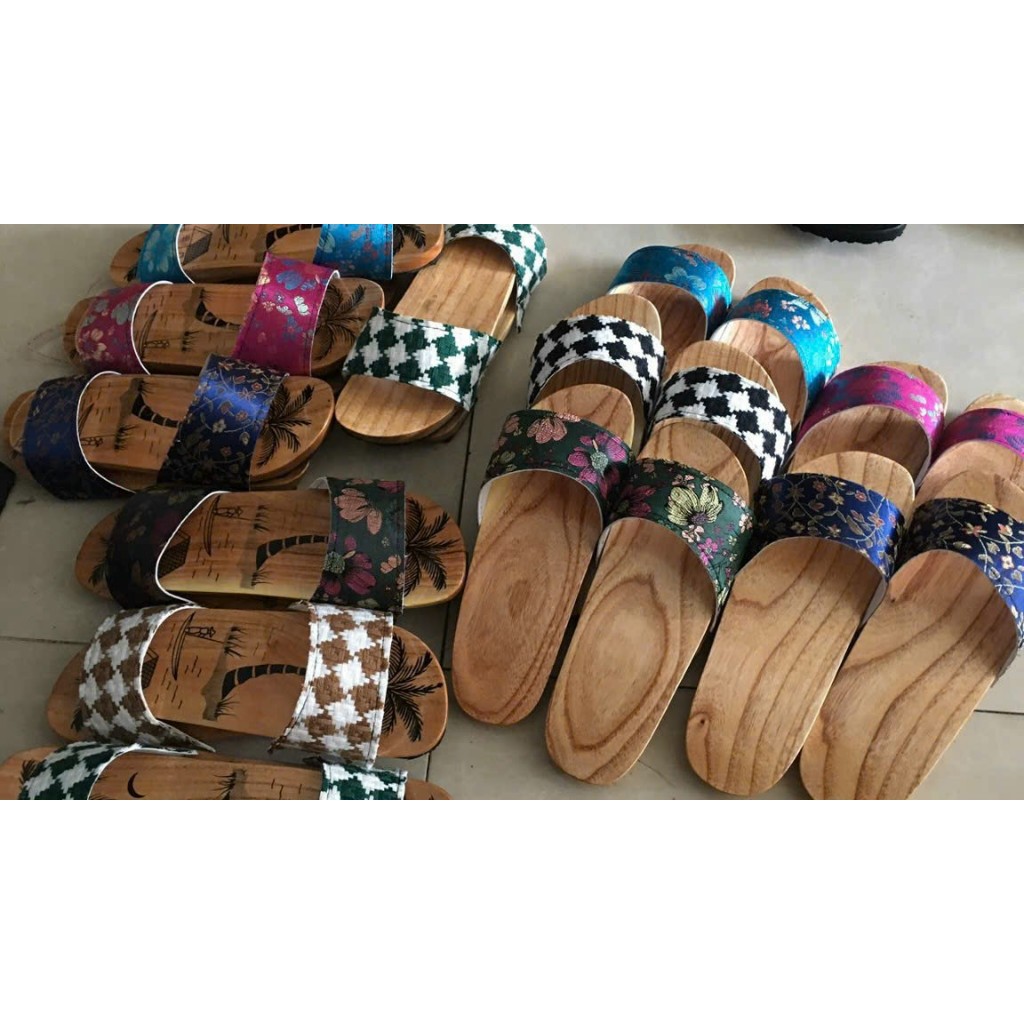 Wooden clogs, printed wooden clogs (factory) | Shopee Singapore