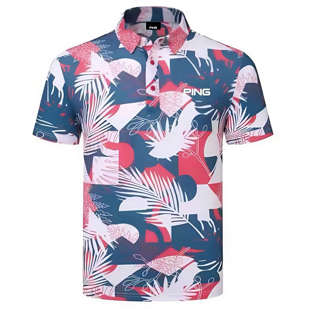 PING men's polo shirt, men's golf shirt with soft fabric pattern, sweat ...