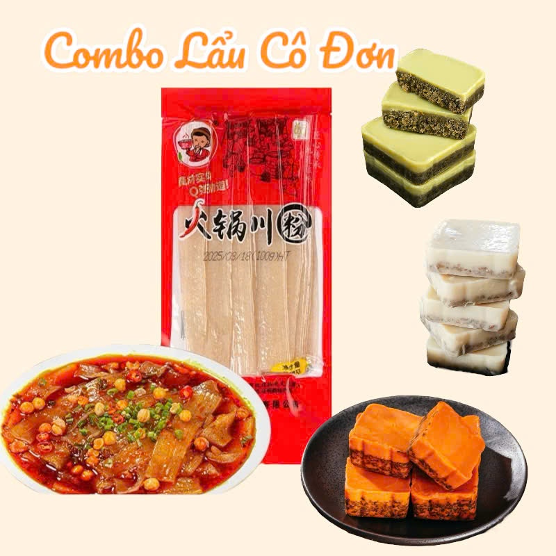 Hot Pot Combo with 3 Hot Pot Flavors and Flat Vermicelli, 1 Person Hot Pot | Shopee Singapore
