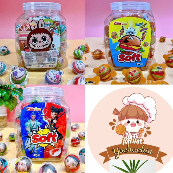 Labubu Gummy Candy with Filling, Gummy Candy with Syrup and Delicious ...