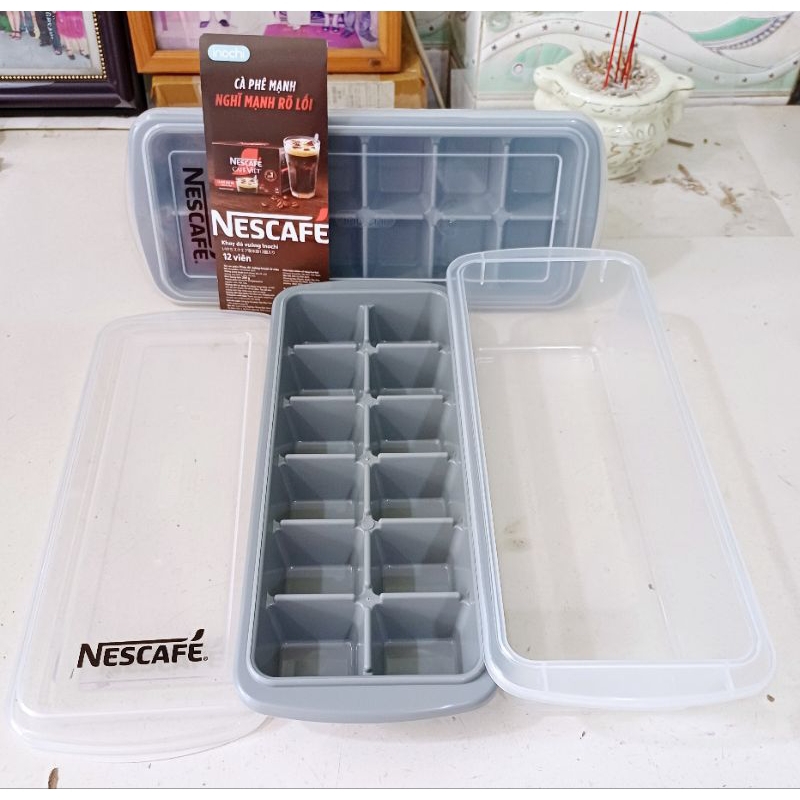 Set of 2 Inochi plastic ice trays of 12 pieces (NESCAFE gift) | Shopee ...