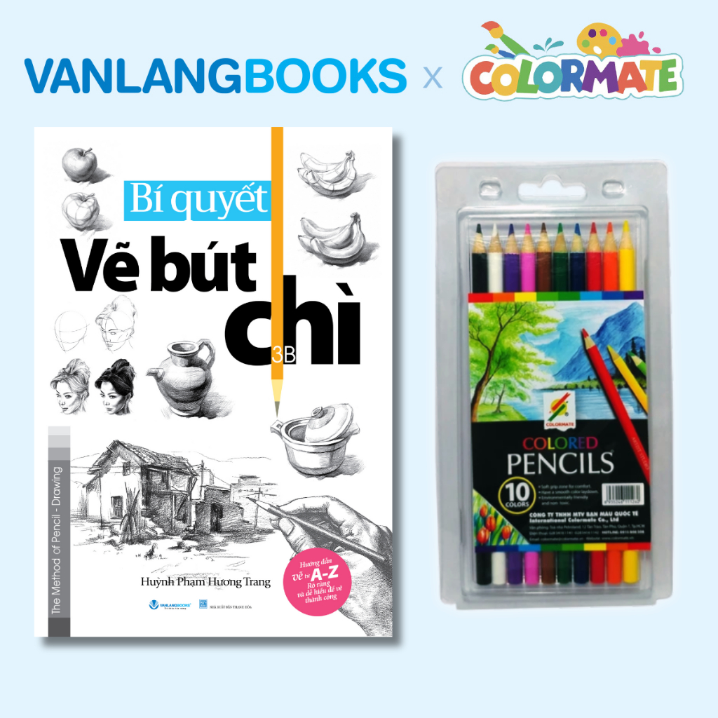 Pencil Drawing Secret Book Combo + Box of 10 Artist MS Colored Pencils ...