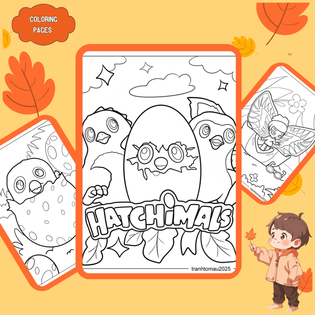 Set of 20 coloring pages, coloring pages for children in the shape of ...