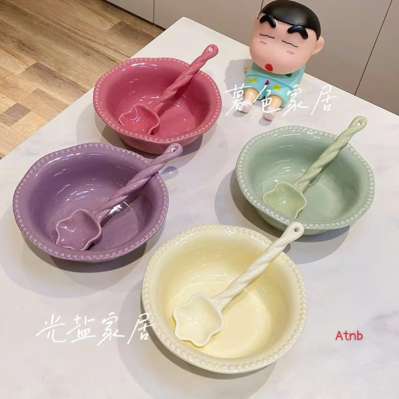 Super Cute Small Bowl Set with Spoon | Shopee Singapore