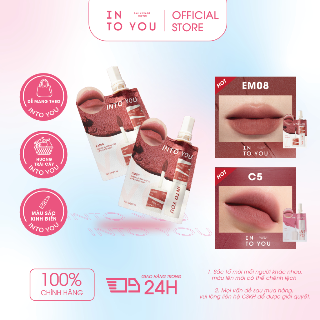 INTOYOU Mini Mud Lipstick Lightweight Lipstick Does Not Dry Lips ...