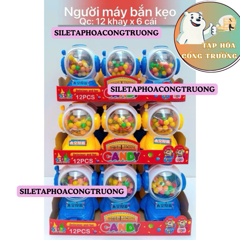 Wholesale Tray of 6 astronaut candy shooting machines, toy candy ...