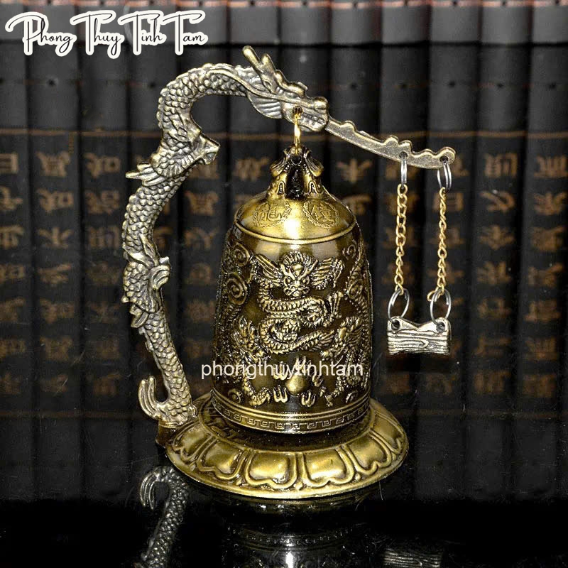 Bronze tabletop bell, dragon bell for home altar, mini bronze bell ...