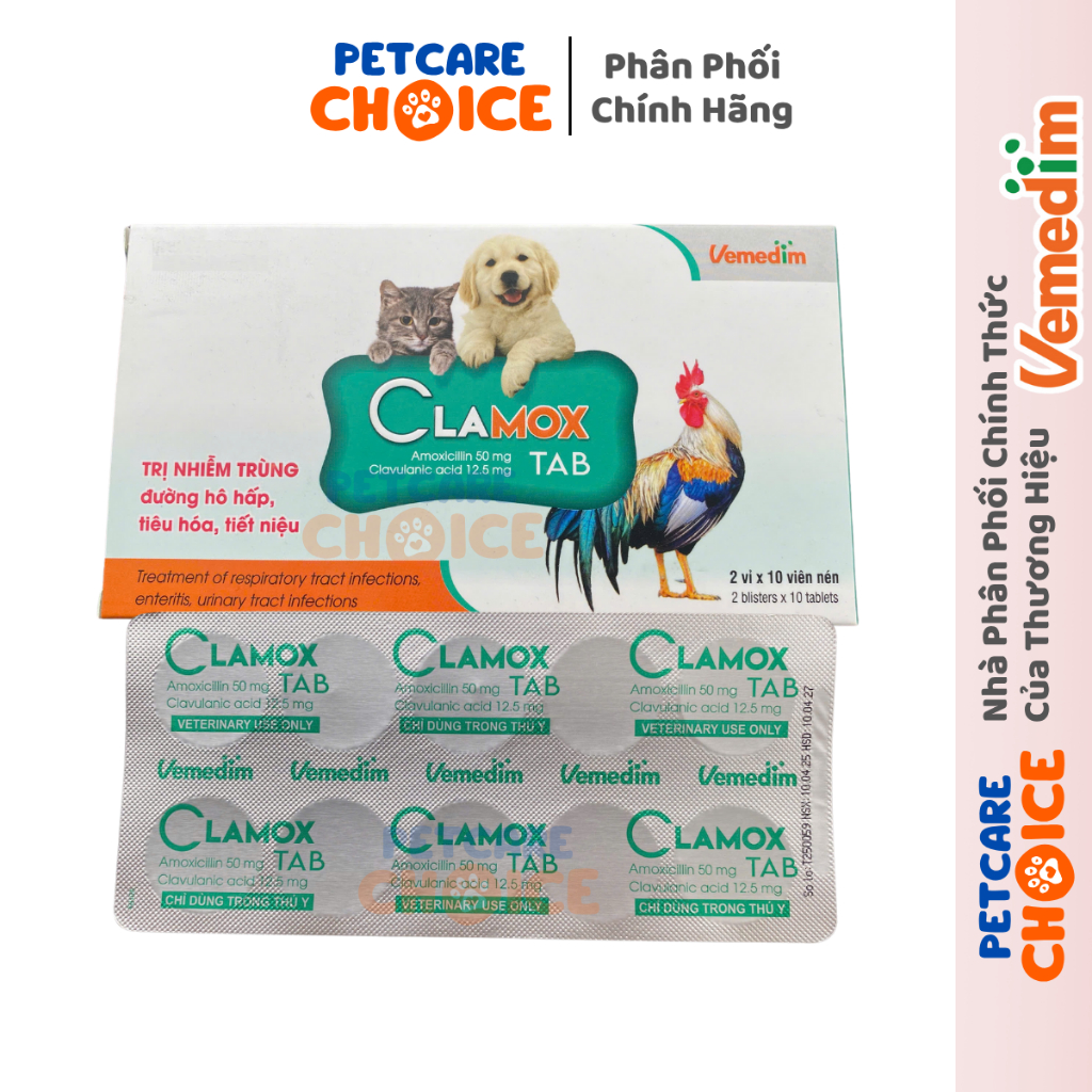 TRI Vemedim Clamox Tab 50mg Treats Respiratory, Digestive, and Urinary ...