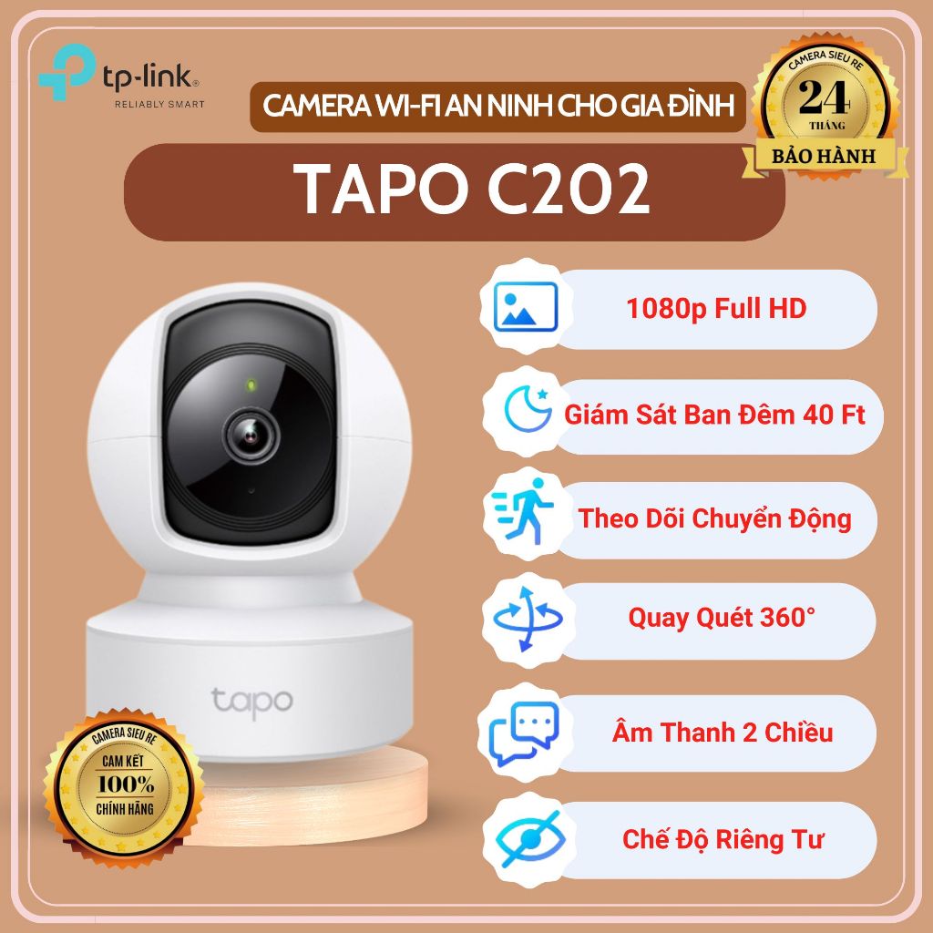 TP-Link Tapo Wifi Camera C212/ C211/ C202/ C220/ C222 Full HD 2MP/3MP/4MP 360 Degree, Sound and ...