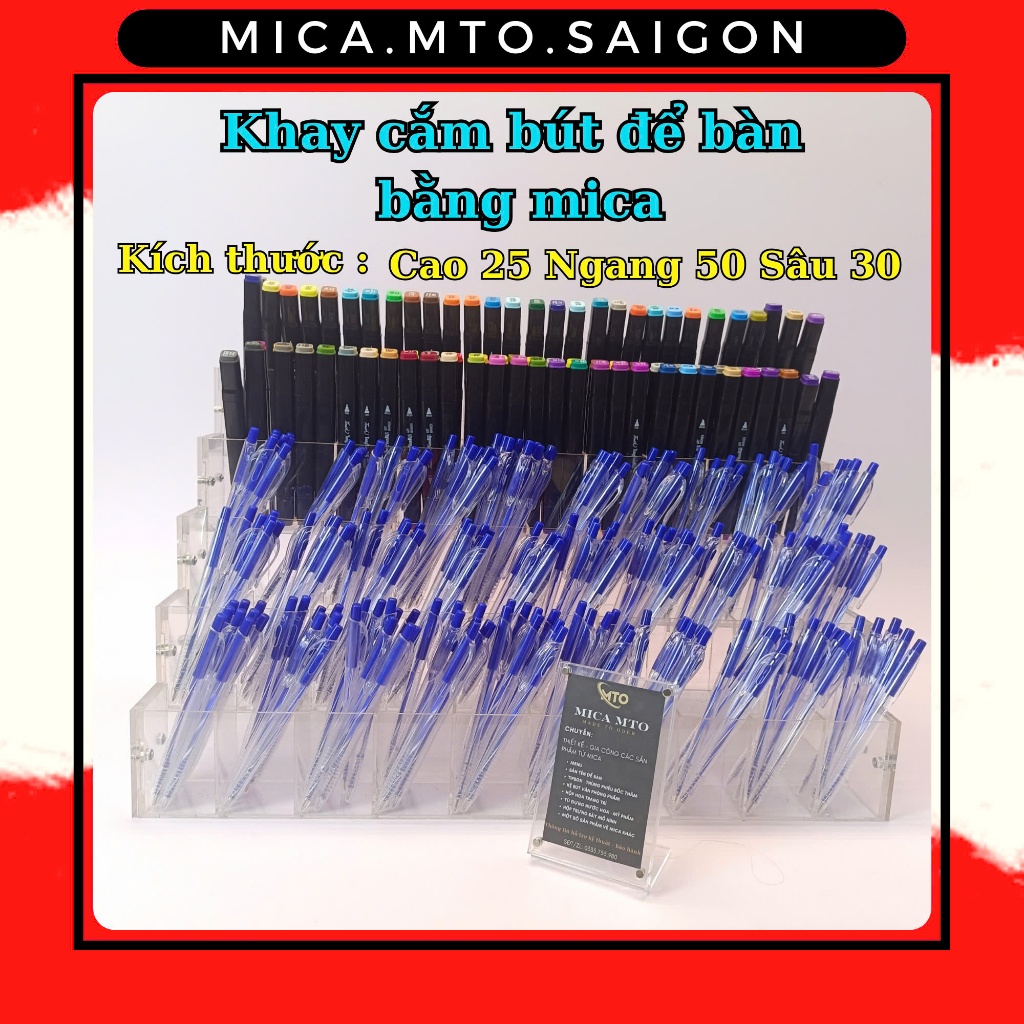 Mica Pen Display Shelf, Tools, Multi-compartment Desk Pen Display Shelf ...