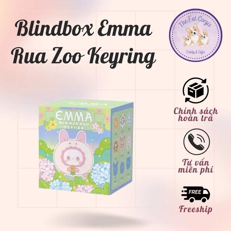(1 Box of 1) Blindbox blind box Emma animal teddy bear keychain ...