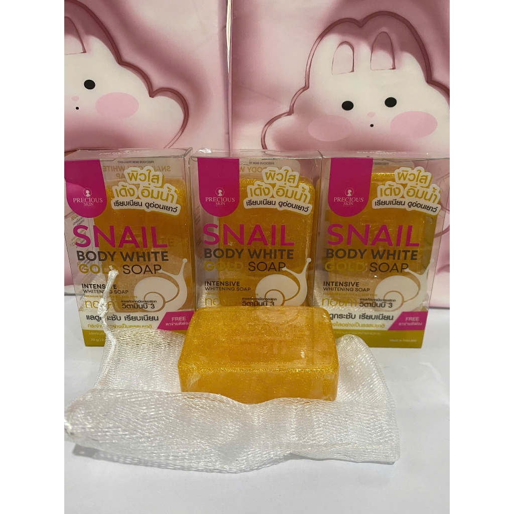 Soap, Snail Body Snail Whitening soap (with free mesh bag) | Shopee ...