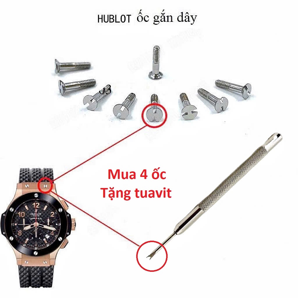 H-shaped screws for Hublot watches (buy 4 screws and get a screwdriver ...