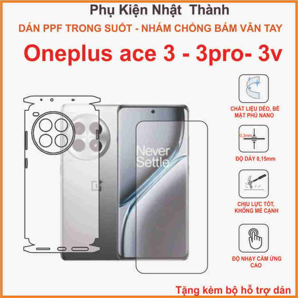 Oneplus ace 3 / 3pro / 3v ppf sticker full screen ppf sticker, full back with border | Shopee ...