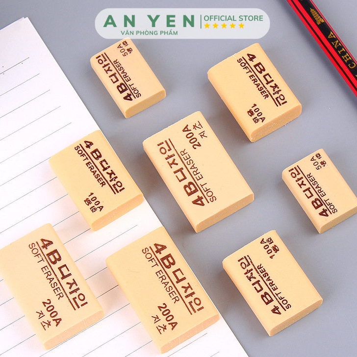 Combo of 10 Korean 4B pencil erasers | Shopee Singapore