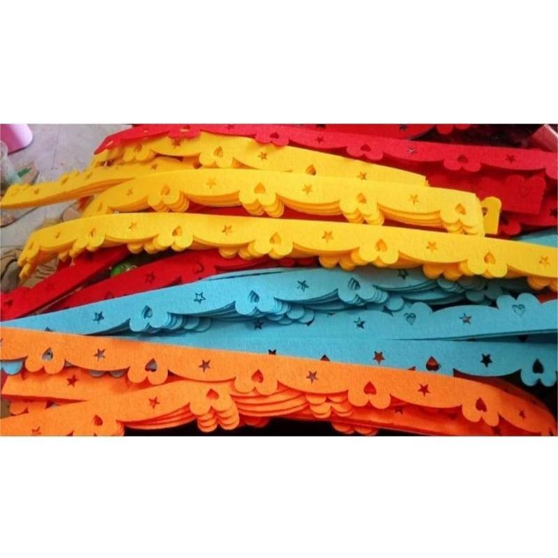 Combo of 5 90cm long felt borders to decorate the classroom chart ...