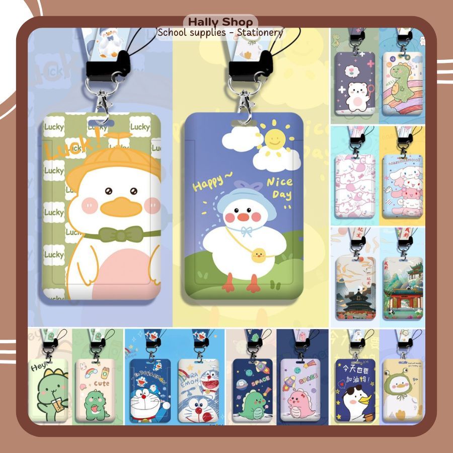 Student ID lanyards and nameplates for students with many cute cartoon ...