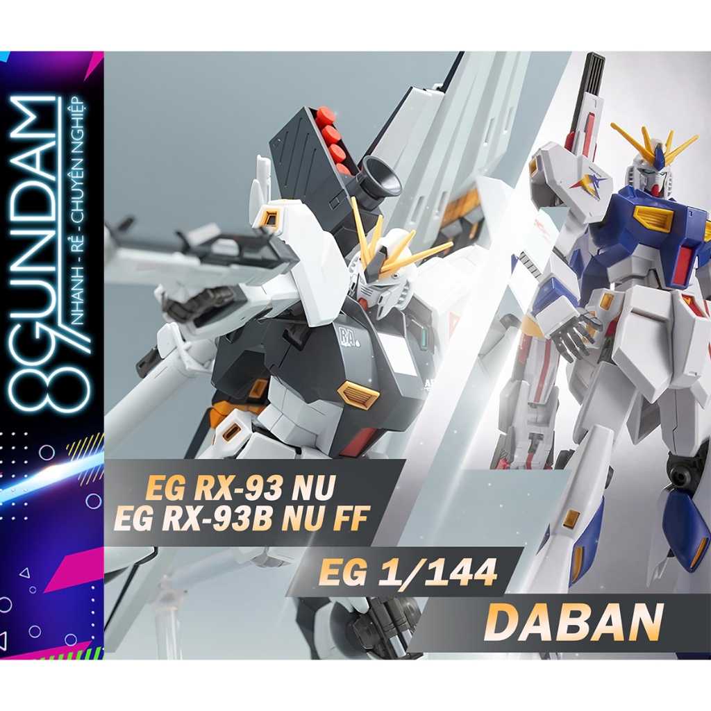 Entry Grade EG RX-93 Nu / RX-93B Nu FF Fighter Assembly Model (with base) | Shopee Singapore