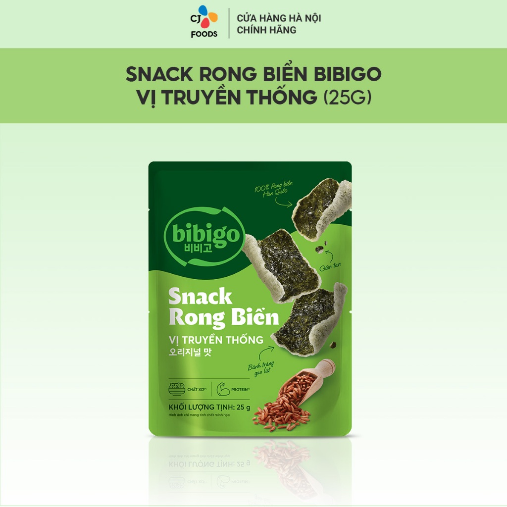 Bibigo Korean Instant Seaweed Snack - 25g Pack (Traditional Flavor ...