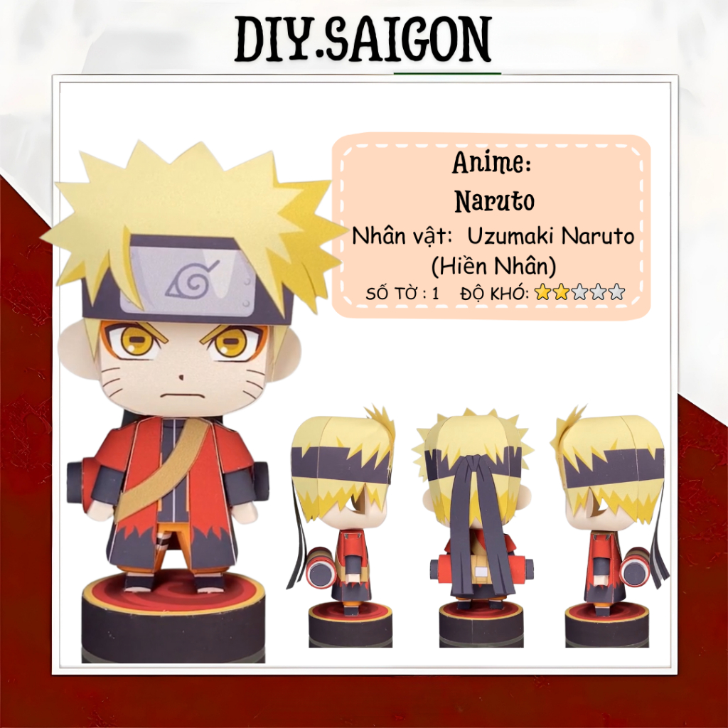 [Naruto] - Anime Chibi Uzumaki Naruto Paper Model | Shopee Singapore