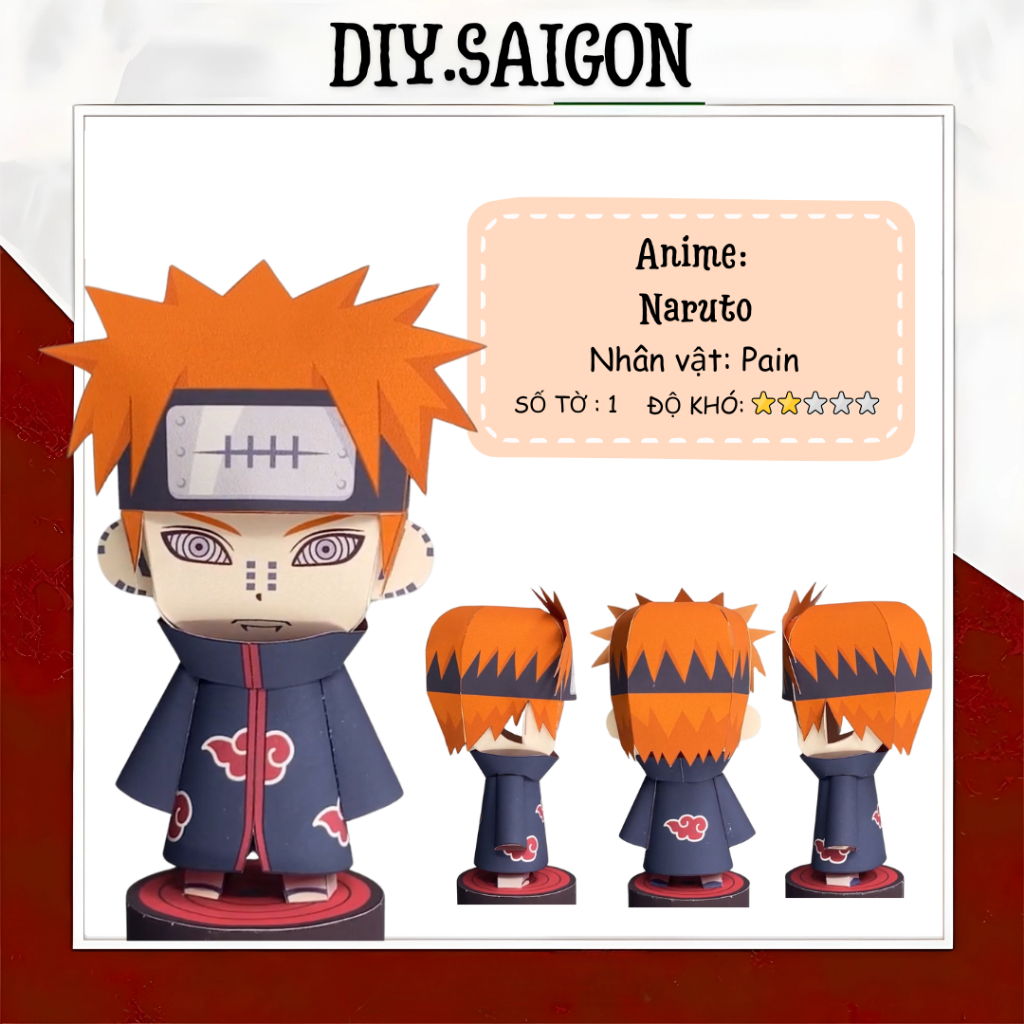 [ Naruto ] - Anime Chibi Pain Paper Model | Shopee Singapore