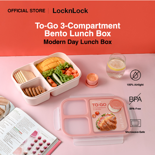 Locknlock Divided Plastic Salad Box 980ml Capacity HPL781 | Shopee ...