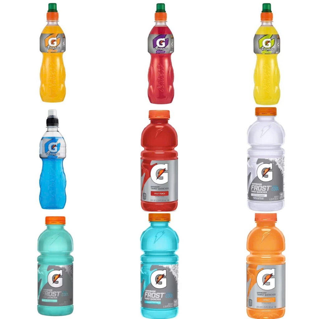 Gatorade Sports Water Cool Blue, Citrus, Black Currant 500Ml & 591ML ...