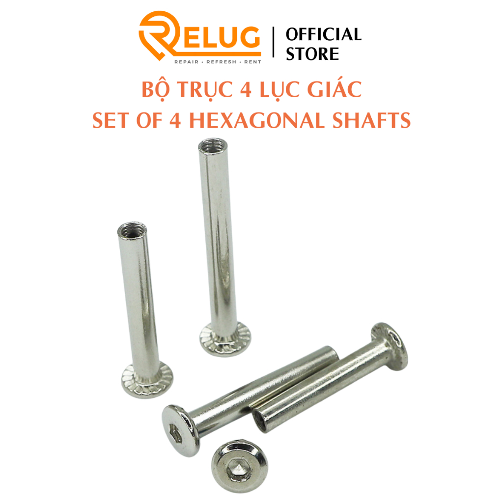 RELUG 4-hexagonal axle set is used to replace suitcase wheels, easy to ...