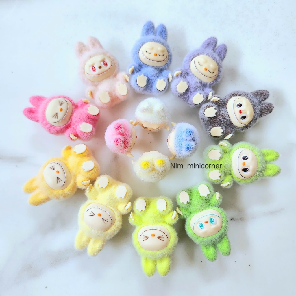 [Fine fur charm - Labubu] 1 Labubu decorative charm with fluffy fur in ...