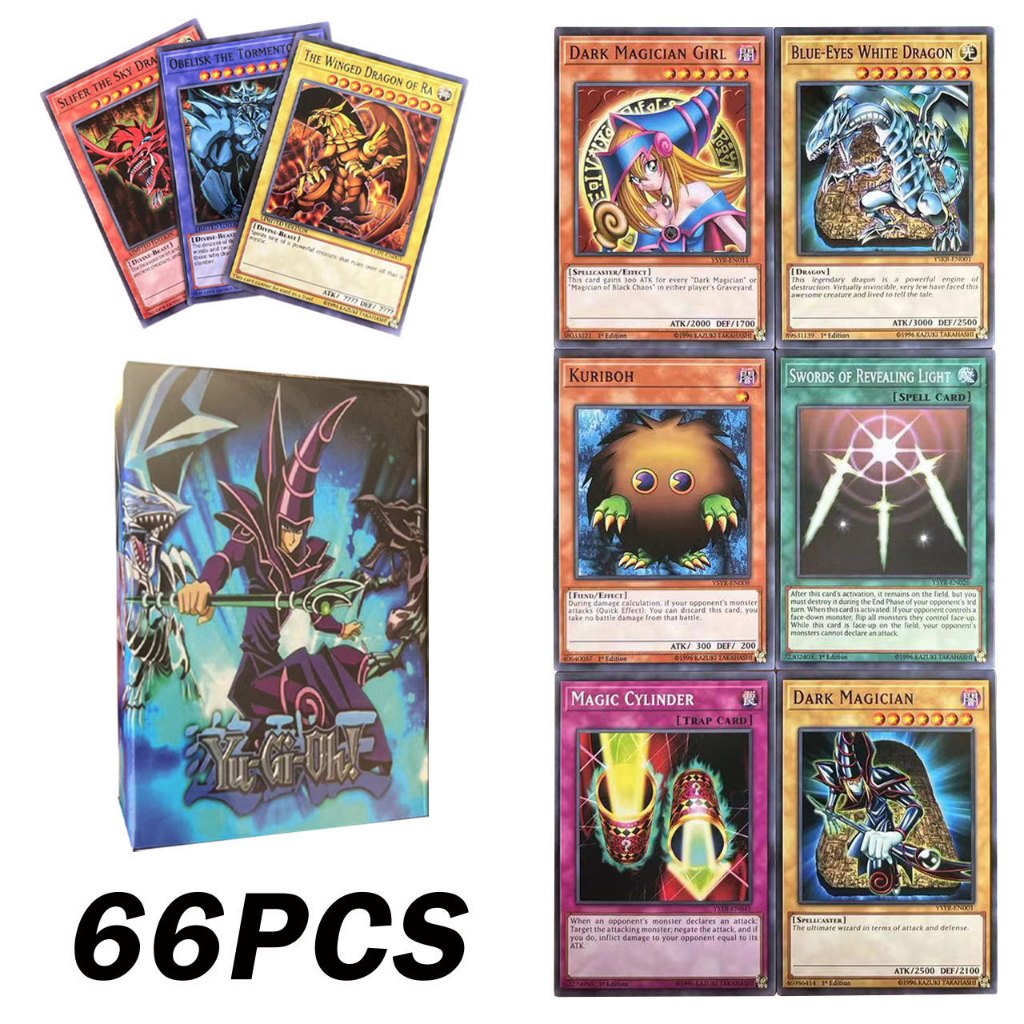 Yugioh English cards, random card deck set in Yu-Gi-Oh includes 66 ...